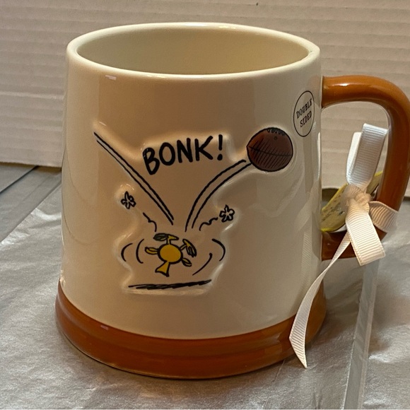Rae Dunn | Dining | Rae Dunn X Peanuts Bonk Mug Cream And Brown | Poshmark